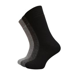 Cotton Prime Socken Herren Gr&ouml;&szlig;e 43/46 dunkelgrau / graumeliert / schwarz