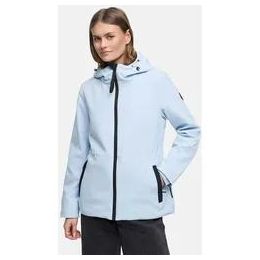 Outdoorjacke Marikoo "Katzilein", Damen, Gr. XL, soft blau, Obermaterial: 100% Polyester; Futter: 100% Polyester; Wattierung: 100% Polyester; &Auml;rmelfutter: 100% Polyester, Jacken Outdoorjacke, Leichte &Uuml;bergangsjacke mit Kapuze und Kordelzug