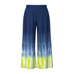 Ulla Popken Hose Damen Gr&ouml;&szlig;e 50/52 opal / dunkelblau / zitronengelb