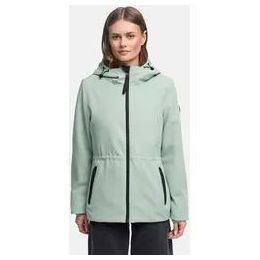 Outdoorjacke Marikoo "Katzilein", Damen, Gr. L, smokey mint, Obermaterial: 100% Polyester; Futter: 100% Polyester; Wattierung: 100% Polyester; &Auml;rmelfutter: 100% Polyester, Jacken Outdoorjacke, Leichte &Uuml;bergangsjacke mit Kapuze und Kordelzug