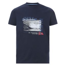 Jan Vanderstorm T-Shirt 'Pitter' Herren Gr&ouml;&szlig;e L navy / saphir / knallrot / offwhite