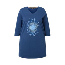 Ulla Popken Shirt Damen Gr&ouml;&szlig;e M/L hellblau / dunkelblau / hellgelb