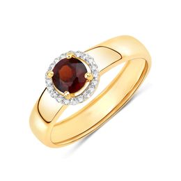 Rafaela Donata Ring Damen Gr&ouml;&szlig;e 56 gold / bordeaux