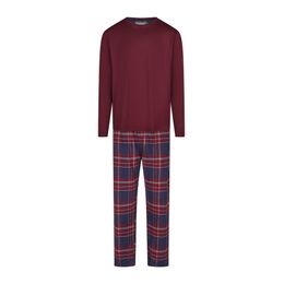 Phil & Co. Berlin Pyjama ' Flanell ' Herren Gr&ouml;&szlig;e M mischfarben / dunkelrot