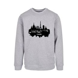 F4NT4STIC Sweatshirt 'Paris' Herren Gr&ouml;&szlig;e M grau / schwarz / wei&szlig;