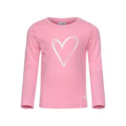 Kangaroos Shirt M&auml;dchen Gr&ouml;&szlig;e 128/134 rosa / wei&szlig;