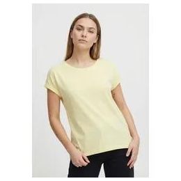 Rundhalsshirt Vila "VIDREAMERS NEW PURE T-SHIRT/SU-NOOS", Damen, Gr. S, pastel gelb, Jersey, Obermaterial: 50% Baumwolle, 50% Polyester, unifarben, regular fit normal, Rundhals, Shirts Rundhalsshirt, Baumwollmischung, regular fit