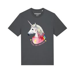 Watapparel T-Shirt ' Flash, the unicorn ' Herren Gr&ouml;&szlig;e L anthrazit / mischfarben