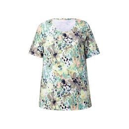 Ulla Popken Shirt Damen Gr&ouml;&szlig;e XXXL/4XL gr&uuml;n / mischfarben