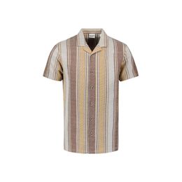 NO EXCESS Hemd Herren Gr&ouml;&szlig;e XXXL beige / braun / gelb