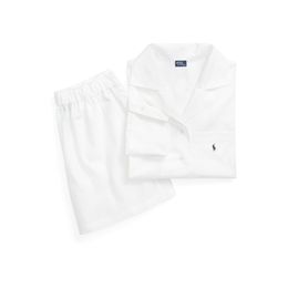 Polo Ralph Lauren Pyjama ' Crop & Boxer Set ' Damen Gr&ouml;&szlig;e XXL wei&szlig; Winterkleid