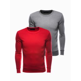 Ombre Sweatshirt 'Z34' Herren Gr&ouml;&szlig;e M graumeliert / rot