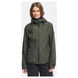 Outdoorjacke Marikoo "Yoshikoo", Damen, Gr. L, schwarz olive, Obermaterial: 100% Polyester; Futter: 100% Polyester; Wattierung: 100% Polyester; &Auml;rmelfutter: 100% Polyester, Jacken Outdoorjacke, Sportliche Funktionsjacke mit Kapuze und hochschlie&szlig;endem Kragen