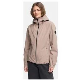 Outdoorjacke Marikoo "Yoshikoo", Damen, Gr. M, taupe grau, Obermaterial: 100% Polyester; Futter: 100% Polyester; Wattierung: 100% Polyester; &Auml;rmelfutter: 100% Polyester, Jacken Outdoorjacke, Sportliche Funktionsjacke mit Kapuze und hochschlie&szlig;endem Kragen