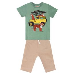 Denokids Set 'Safari Boy' Jungen Gr&ouml;&szlig;e 140 gr&uuml;n