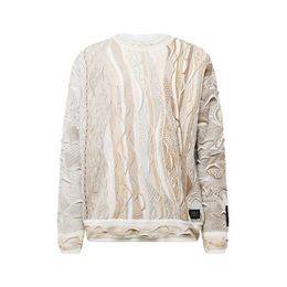 Carlo Colucci Pullover 'Delueg' Herren Gr&ouml;&szlig;e L beige / kitt / sand