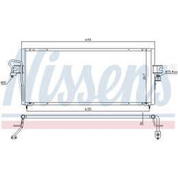 NISSENS Kondensator, Klimaanlage 94494 f&uuml;r NISSAN 921108B800 921102M117 921100N020