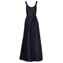 Adrianna Papell Langes Abendkleid 'Beaded Mikado Gown' Damen Gr&ouml;&szlig;e 40 dunkelblau Winterkleid