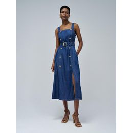 Salsa Jeans Kleider Damen Gr&ouml;&szlig;e 48 blau Winterkleid
