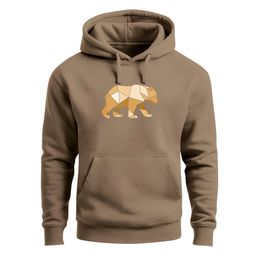 Neverless Sweatshirt 'B&auml;r Polygon' Herren Gr&ouml;&szlig;e S braun
