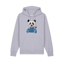 Watapparel Sweatshirt ' Panda ' Herren Gr&ouml;&szlig;e M flieder / mischfarben