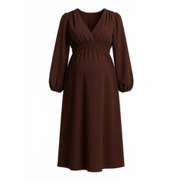 Lyn Mama Umstand Kleid Damen Gr&ouml;&szlig;e 42 schoko Winterkleid