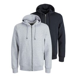 Jack & Jones Jack & Jones Sweatjacke 'Star' Herren Gr&ouml;&szlig;e S schwarzmeliert