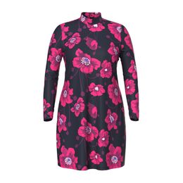 Ulla Popken Badeanzugkleid Damen Gr&ouml;&szlig;e 9XL/10XL lila / pink / schwarz
