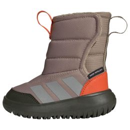 adidas Sportswear Snowboots 'Winterplay' Jungen Gr&ouml;&szlig;e 19 braun / basaltgrau / khaki / orange