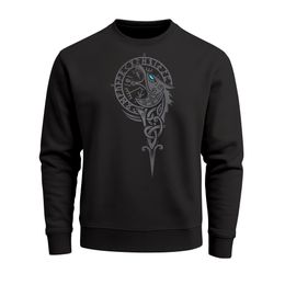 Neverless Sweatshirt 'Fenrir Kompass 2' Herren Gr&ouml;&szlig;e S schwarz