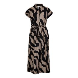 Apricot Zebra Print Shirt Midi Dress ' ' Damen Gr&ouml;&szlig;e 34 stone Winterkleid