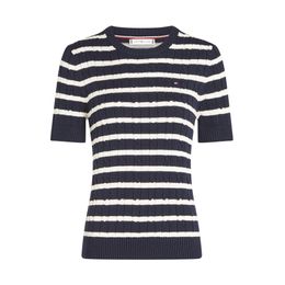 Tommy Hilfiger Pullover Damen Gr&ouml;&szlig;e XXS blau / wei&szlig;