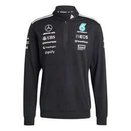 adidas Performance Sportsweatshirt 'MERCEDES - AMG PETRONAS FORMULA ONE TEAM 1/4' Herren Gr&ouml;&szlig;e XXL schwarz / wei&szlig;
