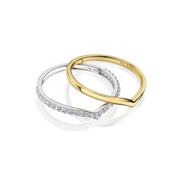 Pure Schmuck Ring 'Luna Duo' Damen Gr&ouml;&szlig;e 56 gold