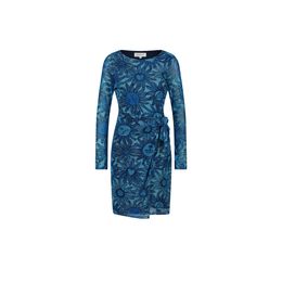 Fabienne Chapot Kleid Damen Gr&ouml;&szlig;e 44 blau / schwarz Winterkleid