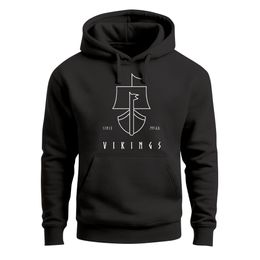 Neverless Sweatshirt 'viking ship minimalism' Herren Gr&ouml;&szlig;e XL schwarz