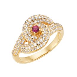 Smart Jewel Ring Damen Gr&ouml;&szlig;e 54 gold / rot / transparent