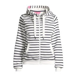 Salzhaut Sweatjacke 'S&ouml;&ouml;te' Damen Gr&ouml;&szlig;e M navy / pink / wei&szlig;