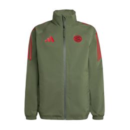 adidas Performance Regenjacke UCL Teamline Herren Gr&ouml;&szlig;e XXL anthrazit / gr&uuml;n / rot
