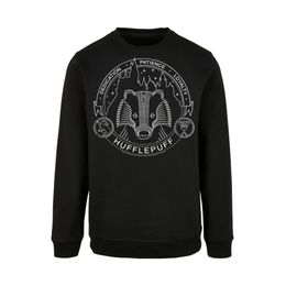 F4NT4STIC Sweatshirt 'Harry Potter Hufflepuff Seal' Herren Gr&ouml;&szlig;e M schwarz / wei&szlig;