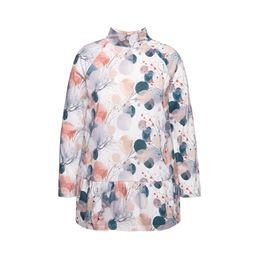 Ulla Popken Bluse Damen Gr&ouml;&szlig;e M/L silbergrau / mischfarben