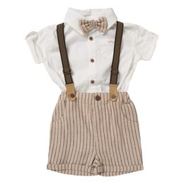 Little Gent Set 'Classic ' Jungen Gr&ouml;&szlig;e 104/110 braun / wei&szlig;