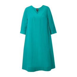 Ulla Popken Kleid Damen Gr&ouml;&szlig;e 42/44 cyanblau Winterkleid