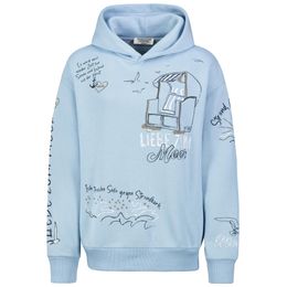 Eight2Nine Sweatshirt Damen Gr&ouml;&szlig;e XXL hellblau / schwarz / wei&szlig;