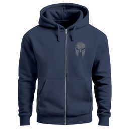 Neverless Sweatjacke 'Sparta Helm' Herren Gr&ouml;&szlig;e L navy