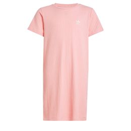 adidas originals Kleid 'Ribbed Dress' M&auml;dchen Gr&ouml;&szlig;e 158 rosa / wei&szlig;
