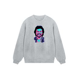 F4NT4STIC Sweatshirt 'TV Times Jeremy Beadle 1982 Pop Art' Herren Gr&ouml;&szlig;e XS neonblau / grau / lila / schwarz