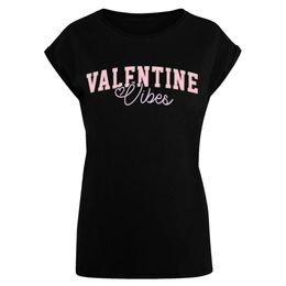 F4NT4STIC T-Shirt 'Valentinstag Valentine Vibes' Damen Gr&ouml;&szlig;e S rosa / schwarz