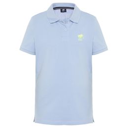 POLO SYLT Polo ' im Basic-Look mit Label-Stitching ' Jungen Gr&ouml;&szlig;e 158/164 blau