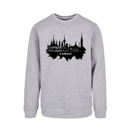 F4NT4STIC Sweatshirt 'Cities Collection - Hamburg skyline' Herren Gr&ouml;&szlig;e XL grau / schwarz